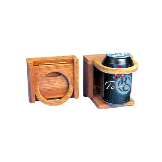 Porte-verre mural pliable en teck